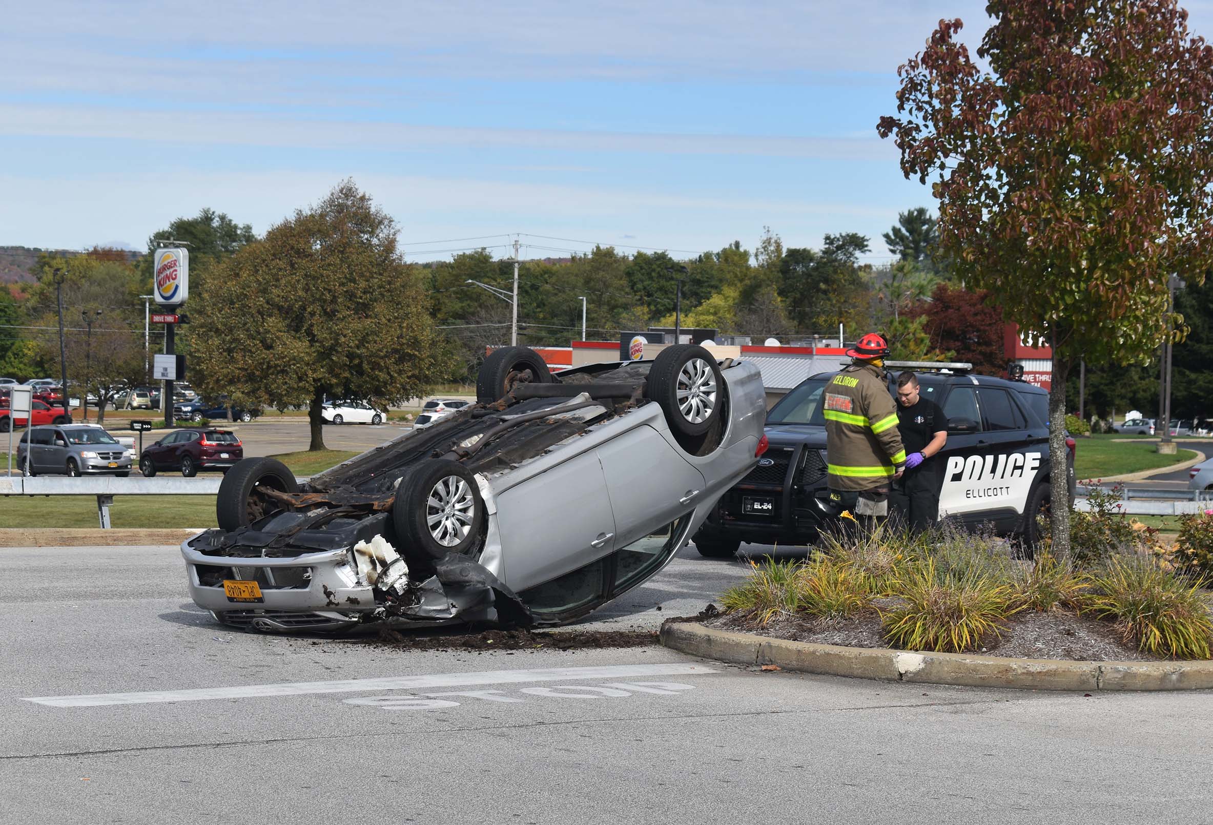 Vehicle Overturns In Parking Lot | News, Sports, Jobs - Post Journal
